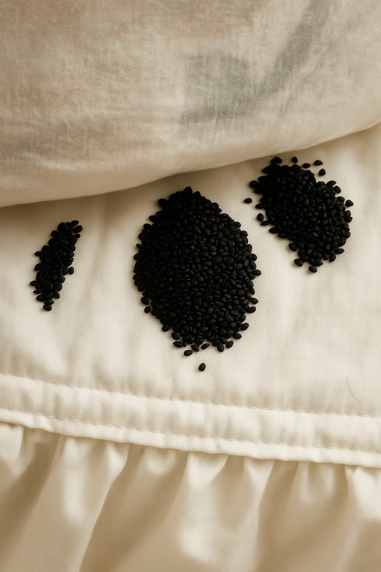 I found this under my mattress — at first I thought it was insect eggs ...