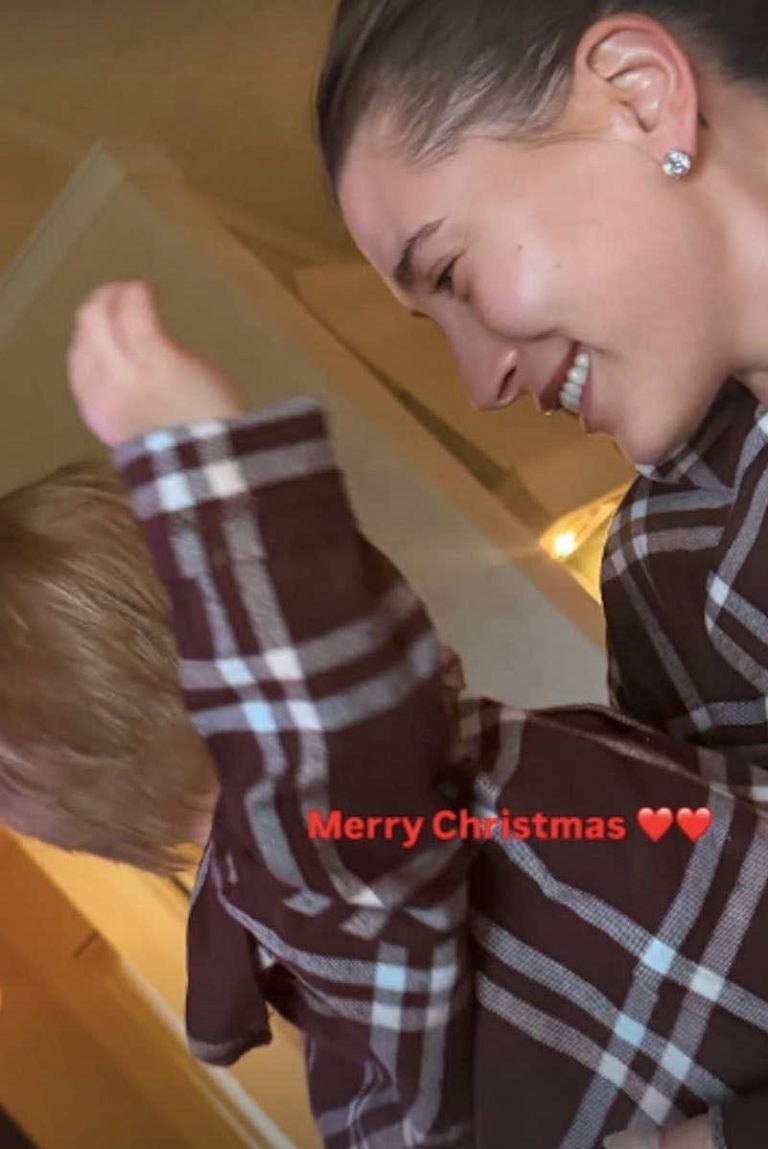 Hailey Bieber Shares the Cutest Christmas Moment Yet — Matching Pajamas ...